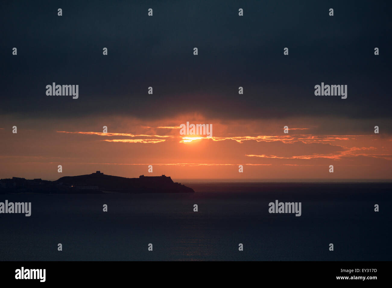 Sunset Over St Ives, Cornwall, England Stock Photo - Alamy