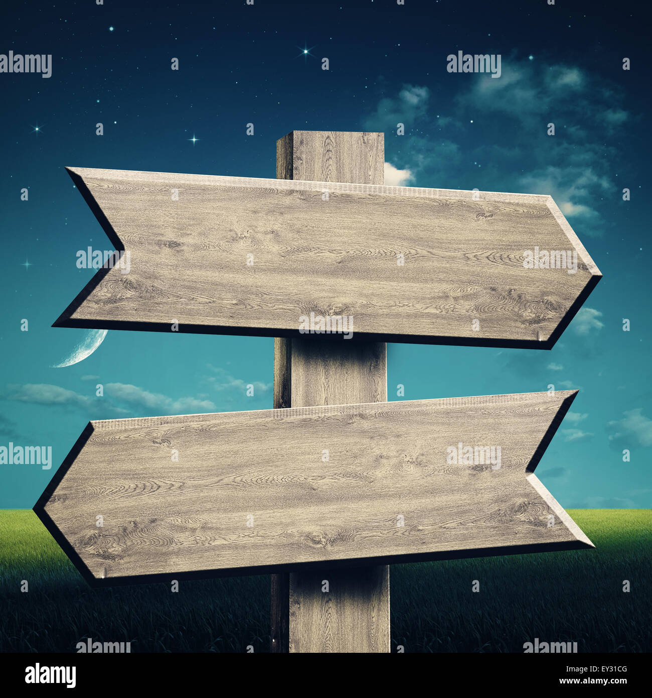 Wooden sign over abstract natural backgrounds Stock Photo - Alamy