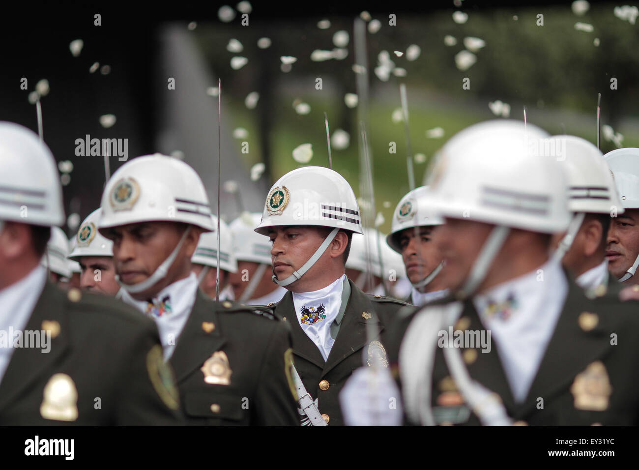 Bogota, Colombia. 20th July, 2015. Members of the Colombian military ...