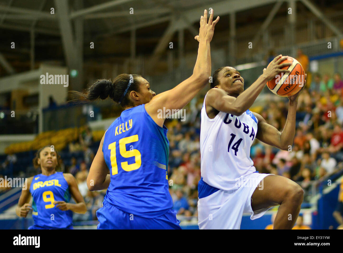 Toronto, Ontario, Canada. 21st July, 2015. Isabela Macedo of Cuba, goes ...