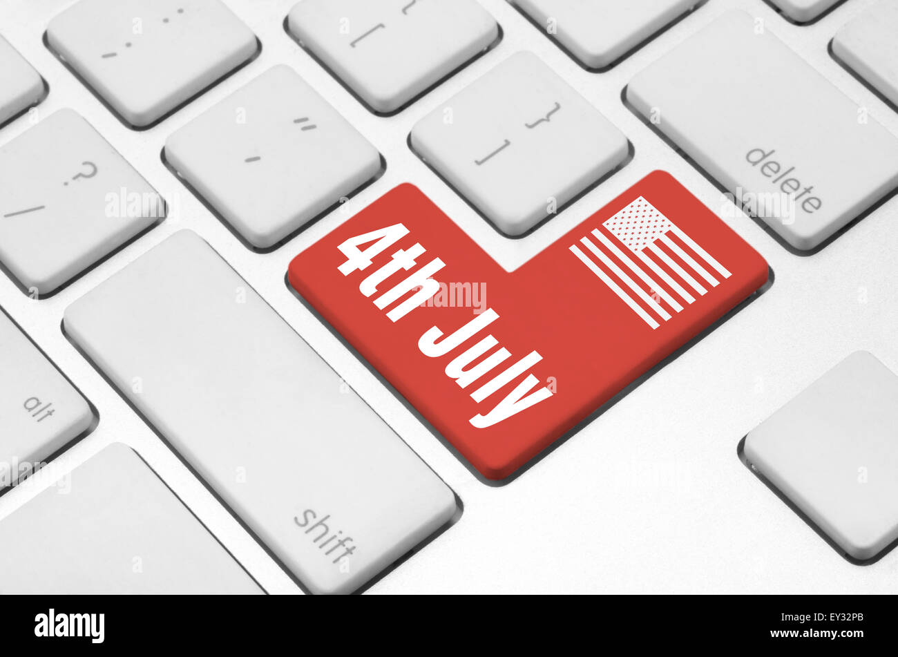 Independence day on computer keyboard hi-res stock photography and ...