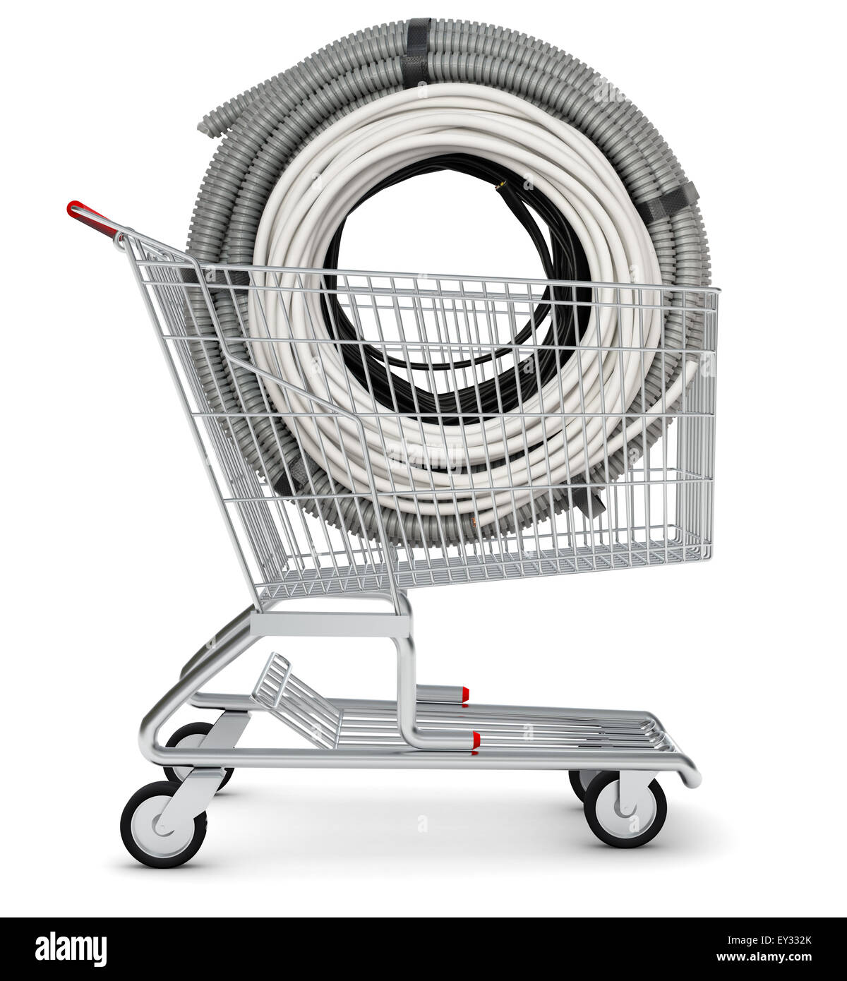 Cable in shopping cart Stock Photo - Alamy