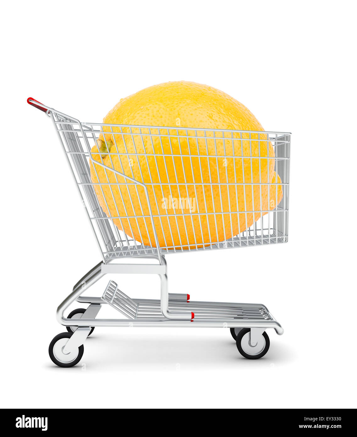 Lemon in shopping cart Stock Photo - Alamy