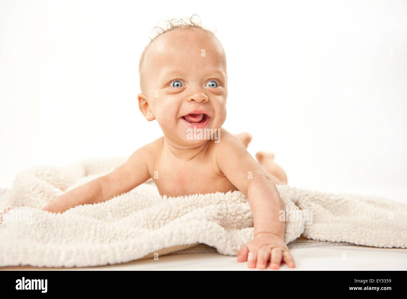 Baby on White Stock Photo - Alamy