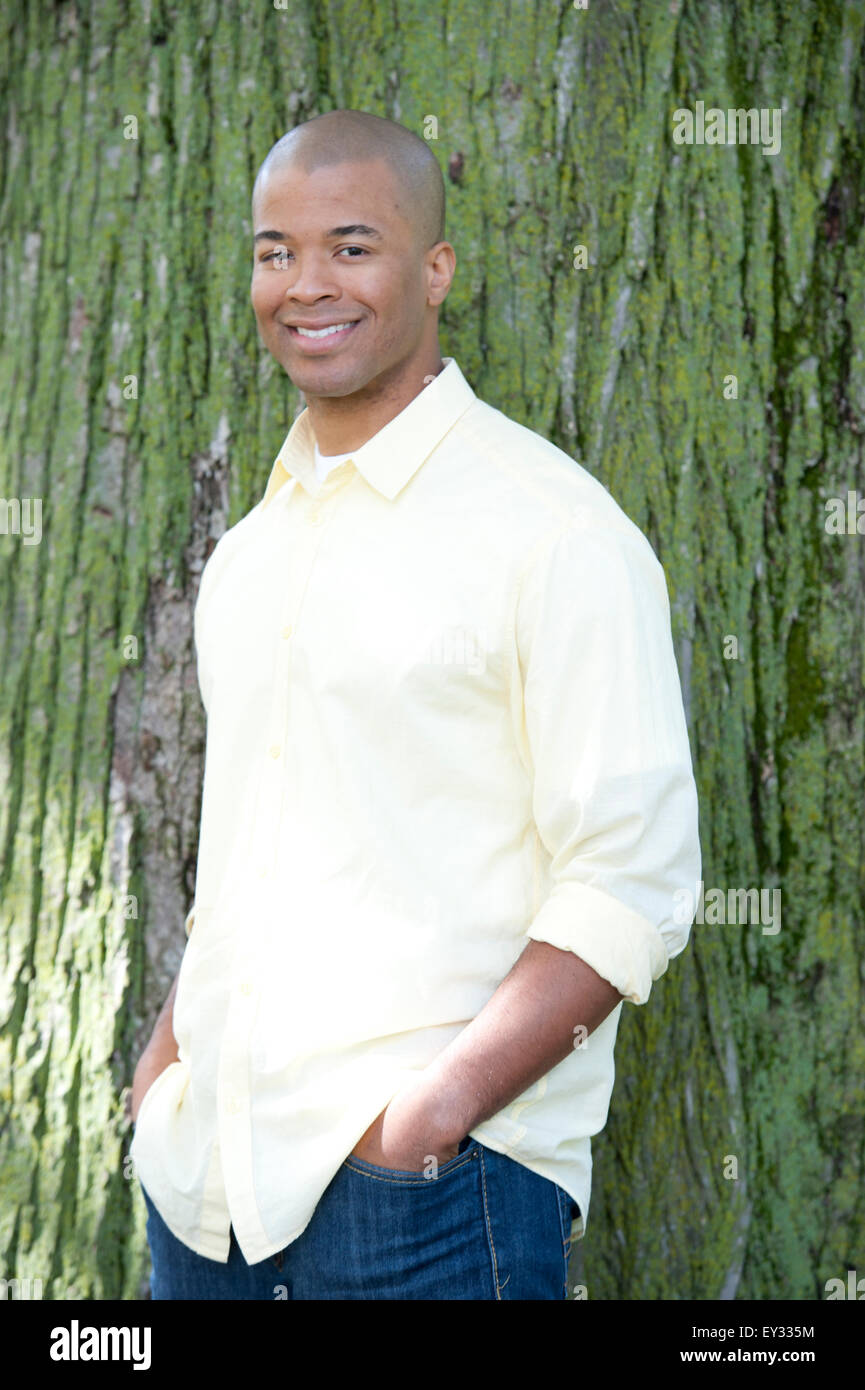 Happy African American Man Stock Photo - Alamy