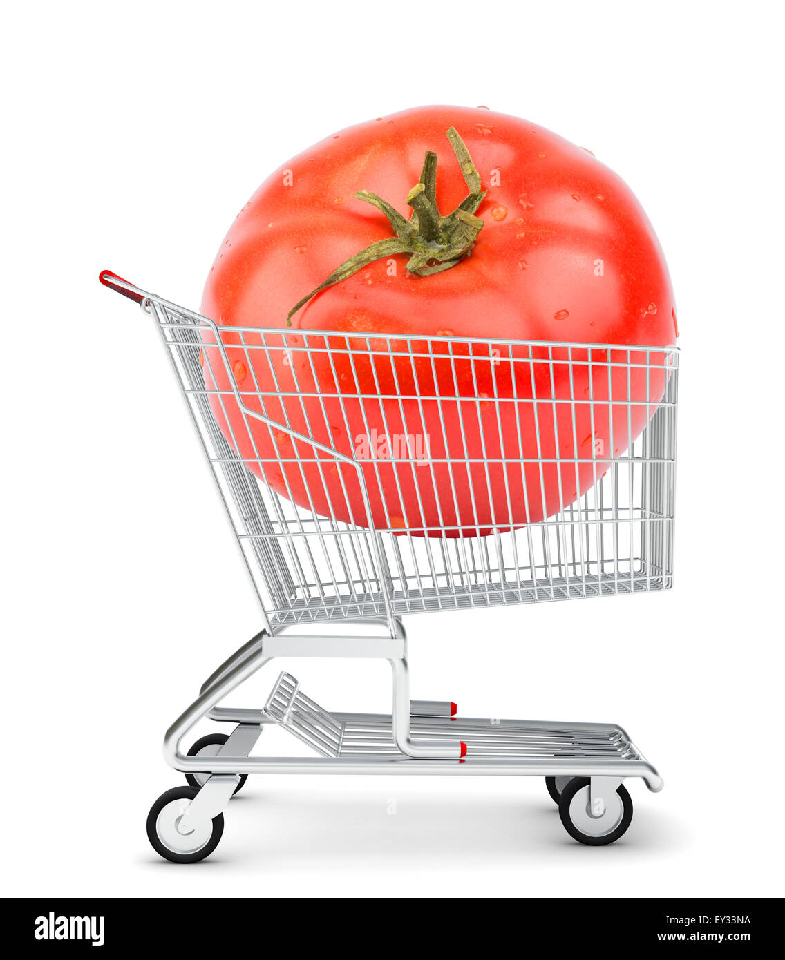 Tomato in shopping cart Stock Photo - Alamy