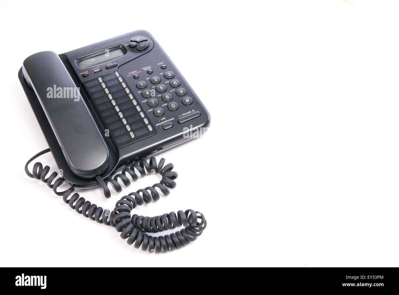 Office telephone isolated on white Stock Photo - Alamy