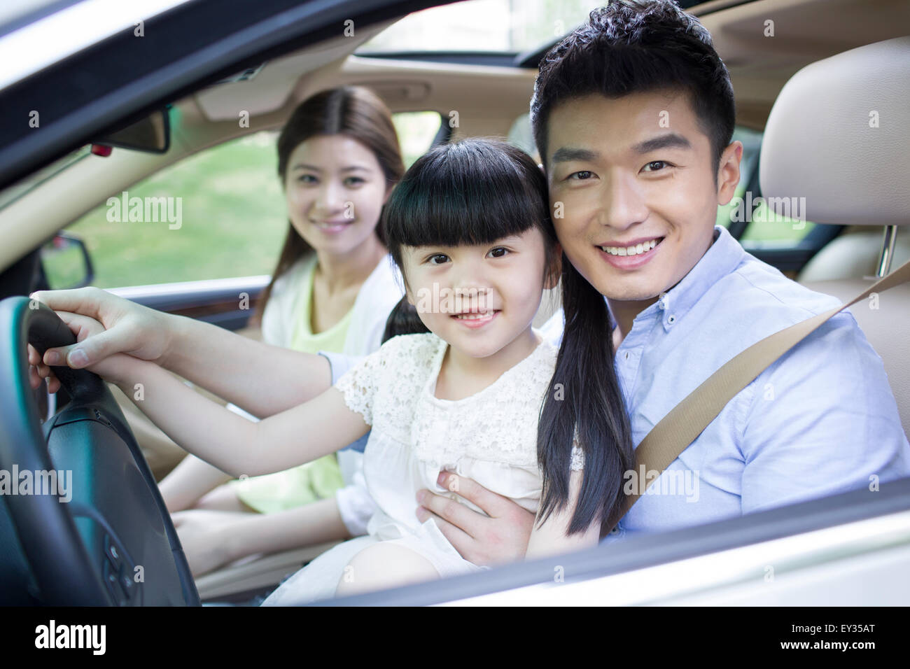 Indian family in car hi-res stock photography and images - Alamy