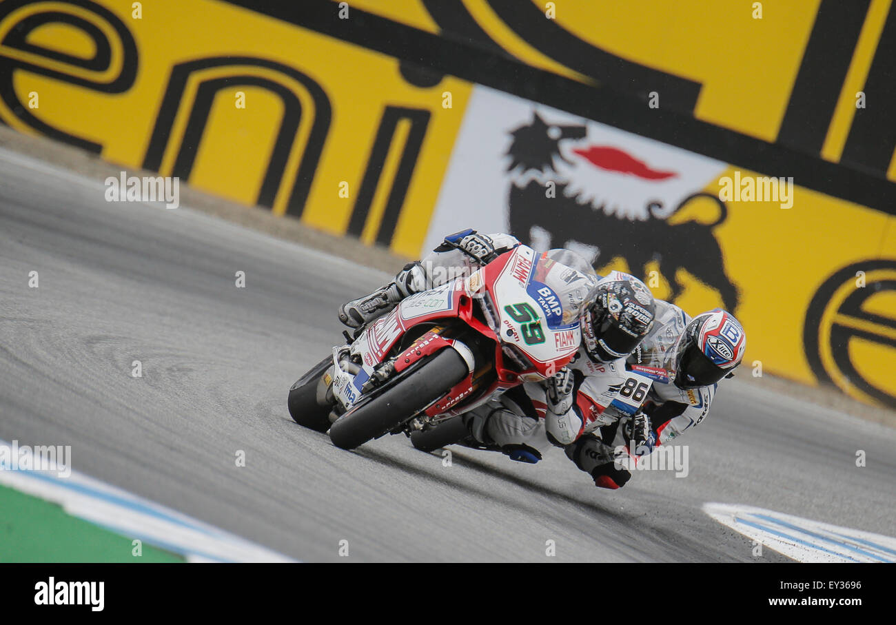 Salinas, California, USA. 19th July, 2015. # 59 Niccolo Canepa and # 86 ...