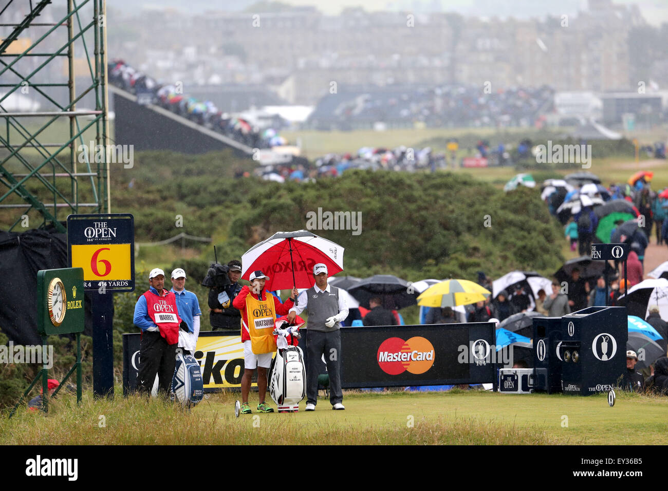 Fife, Scotland. 20th July, 2015. (L-R) Daisuke Shindo, Hideki Matsuyama ...