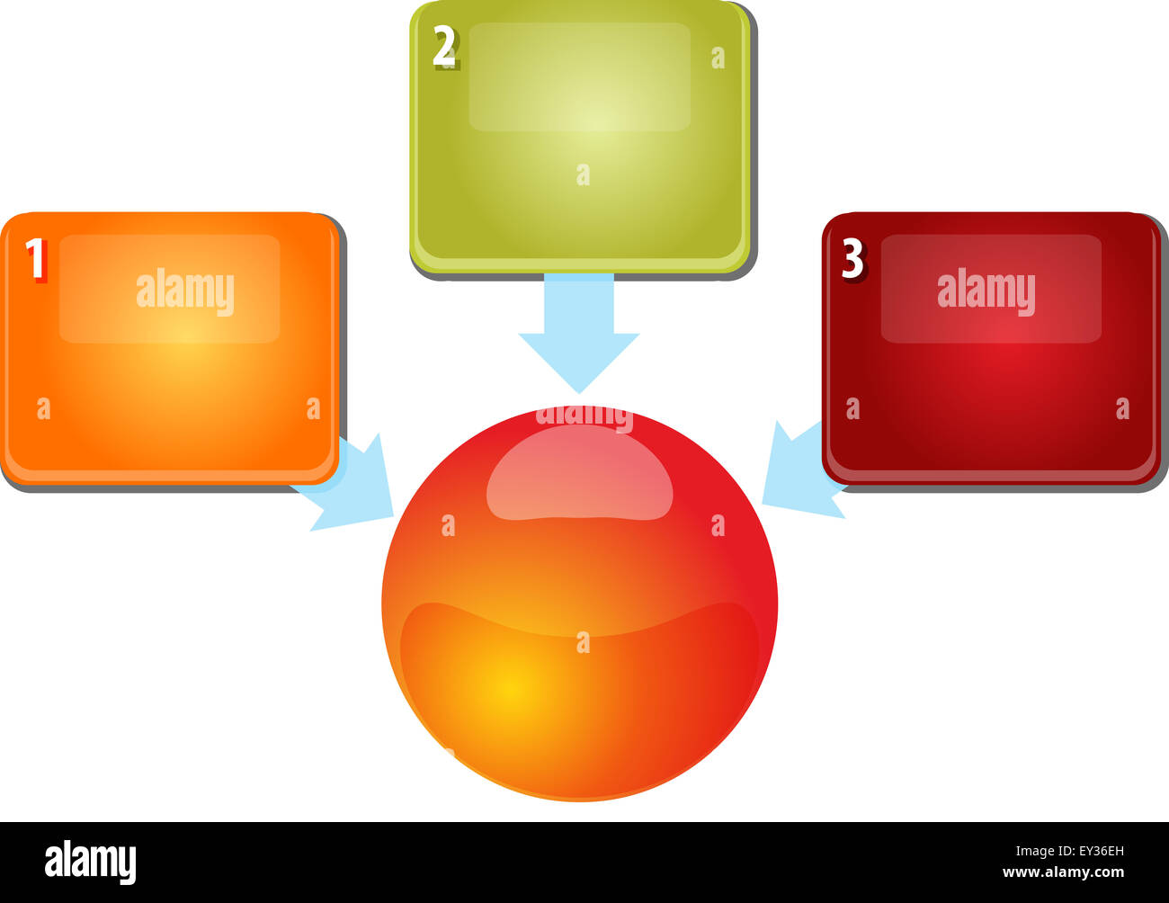 Blank business strategy concept infographic inward pointing ...