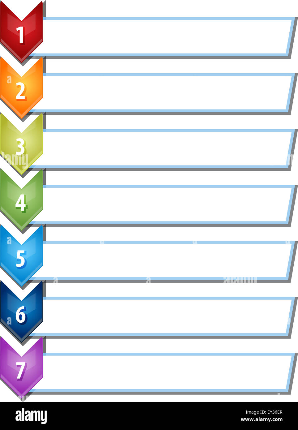 blank business strategy concept infographic chevron list diagram ...