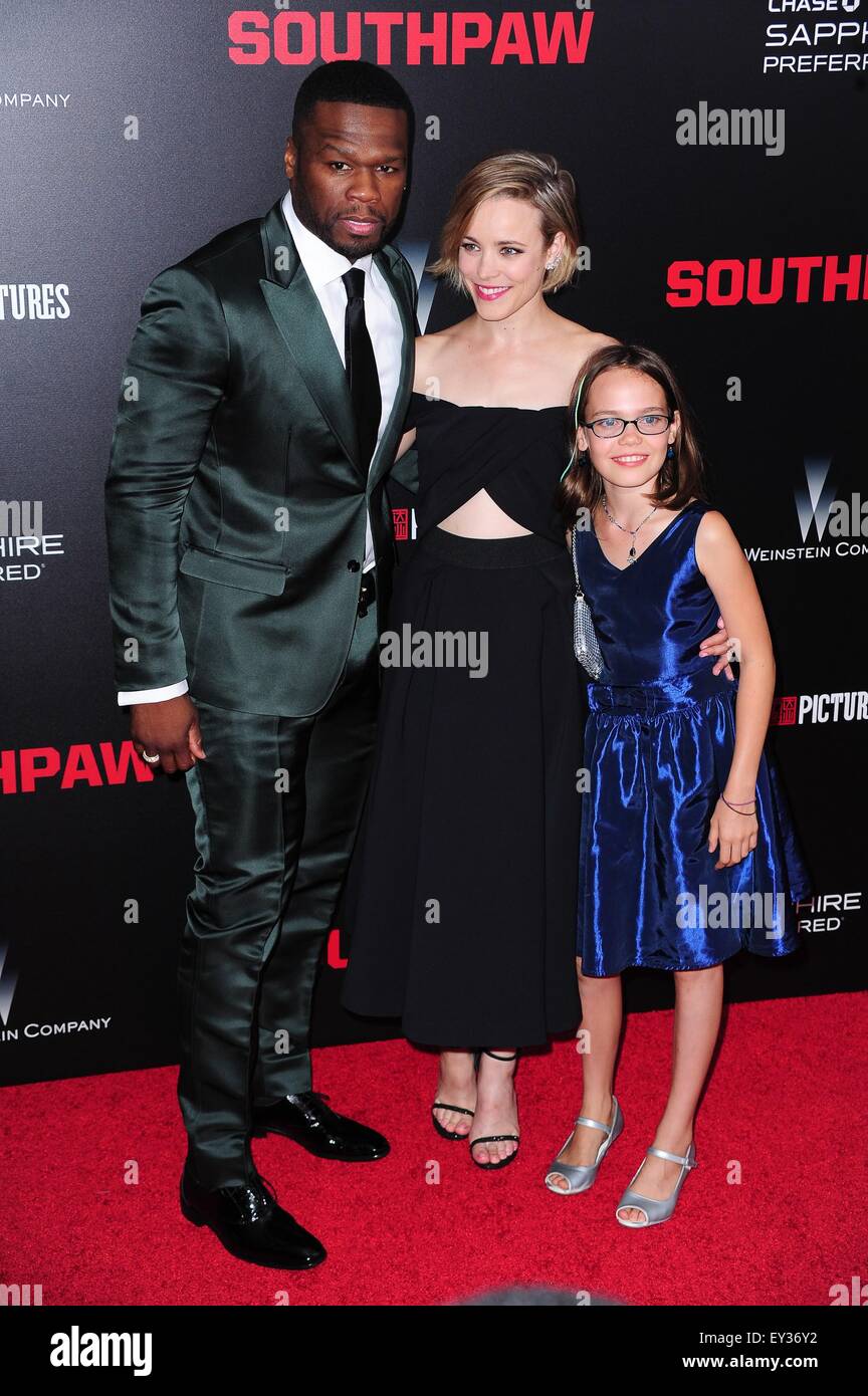 New York, NY, USA. 20th July, 2015. Curtis Jackson, 50 Cent, Rachel ...