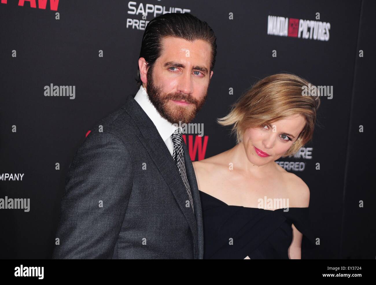 New York, NY, USA. 20th July, 2015. Jake Gyllenhaal, Rachel McAdams at ...
