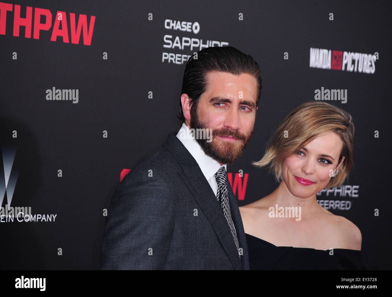New York, NY, USA. 20th July, 2015. Jake Gyllenhaal, Rachel McAdams at ...