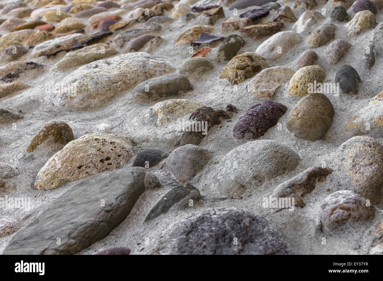 Stone wall rounded stones hi-res stock photography and images - Alamy