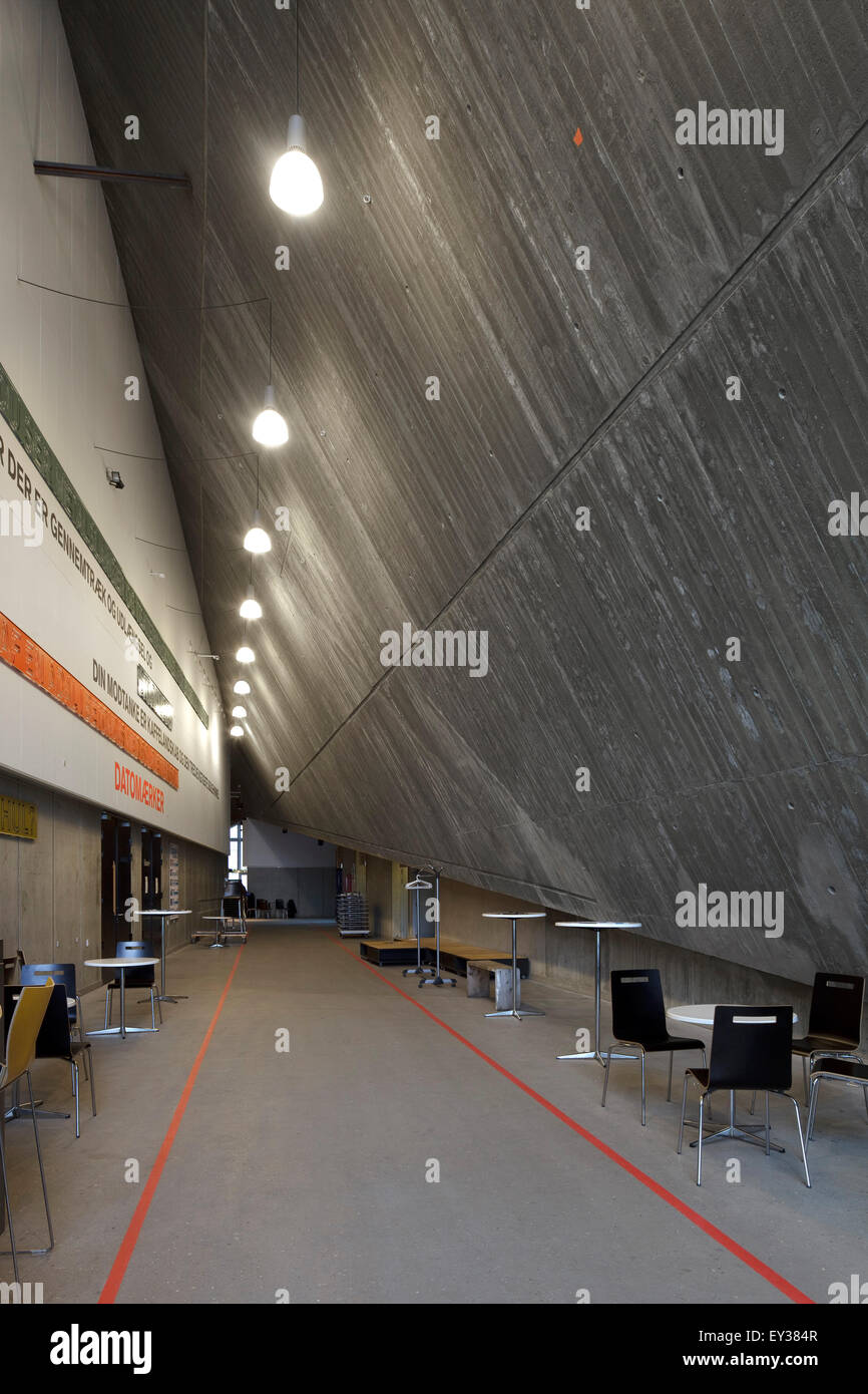 Seating area between cafe and main entrance, with theatre entrance to ...