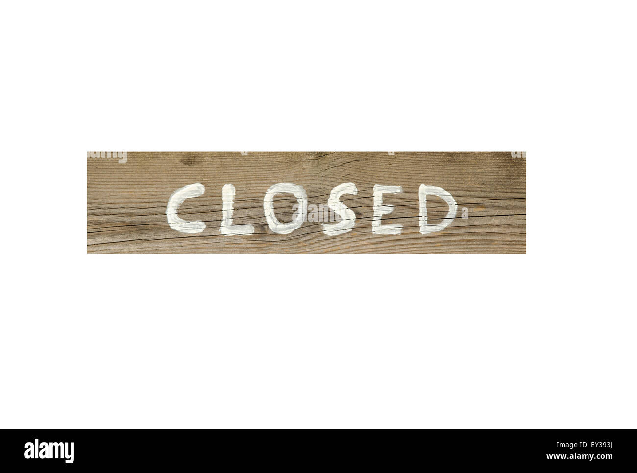Old wooden closed sign isolated at white Stock Photo - Alamy