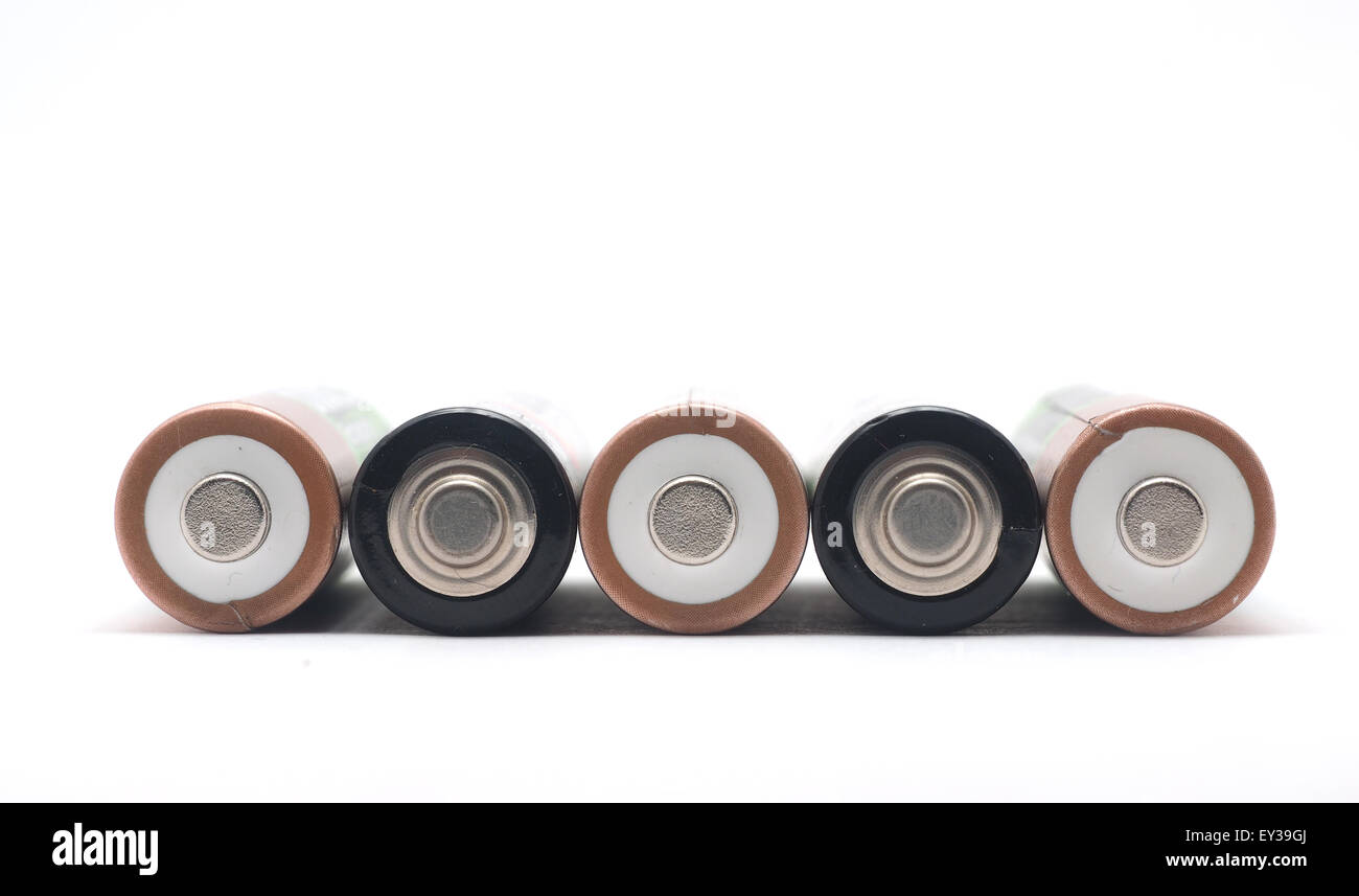 battery on a white background Stock Photo - Alamy