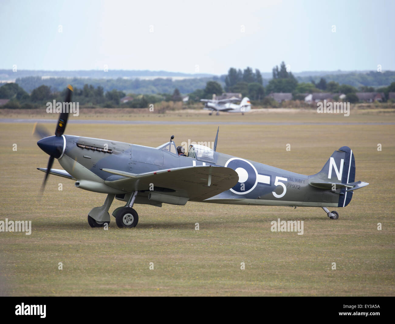 Supermarine Seafire MK III PP972 flying at the 2015 Flying Legends air ...