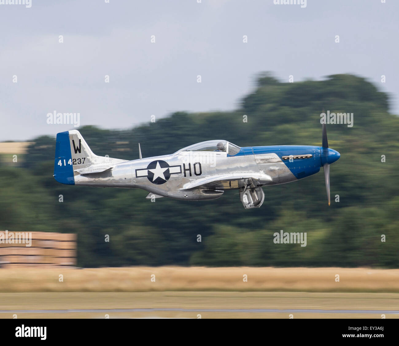 Preserved USAAF P-51D Mustang in the colours of Lt Whisner's "Moonbeam McSwine"in which he ...