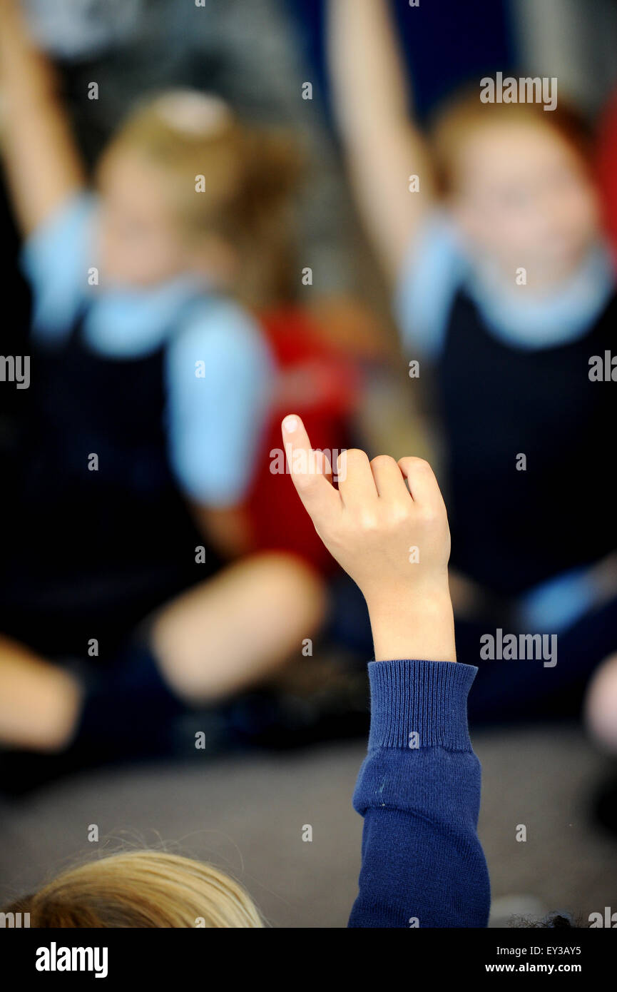 children working on mathematics in class. Picture by Paul Heyes Stock ...