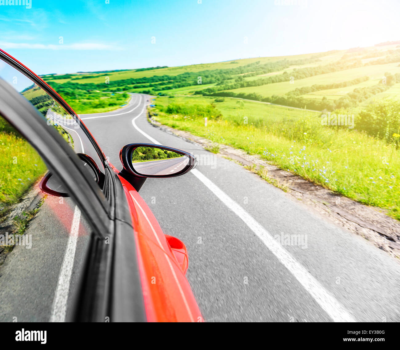 Car on the road Stock Photo - Alamy