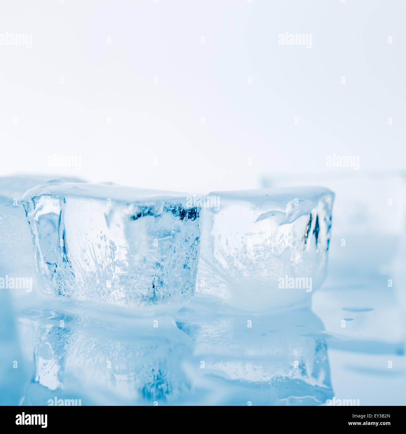 Ice cubes on a white background Stock Photo - Alamy