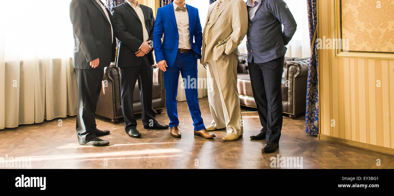 groomsmen and groom Stock Photo - Alamy
