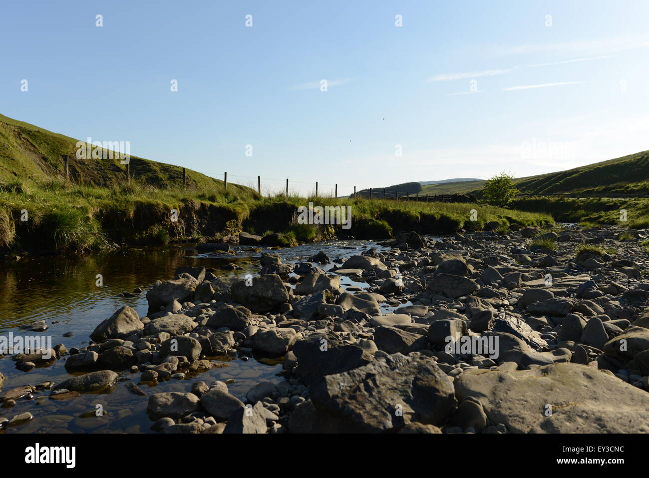 scottish borders stream Stock Photo - Alamy