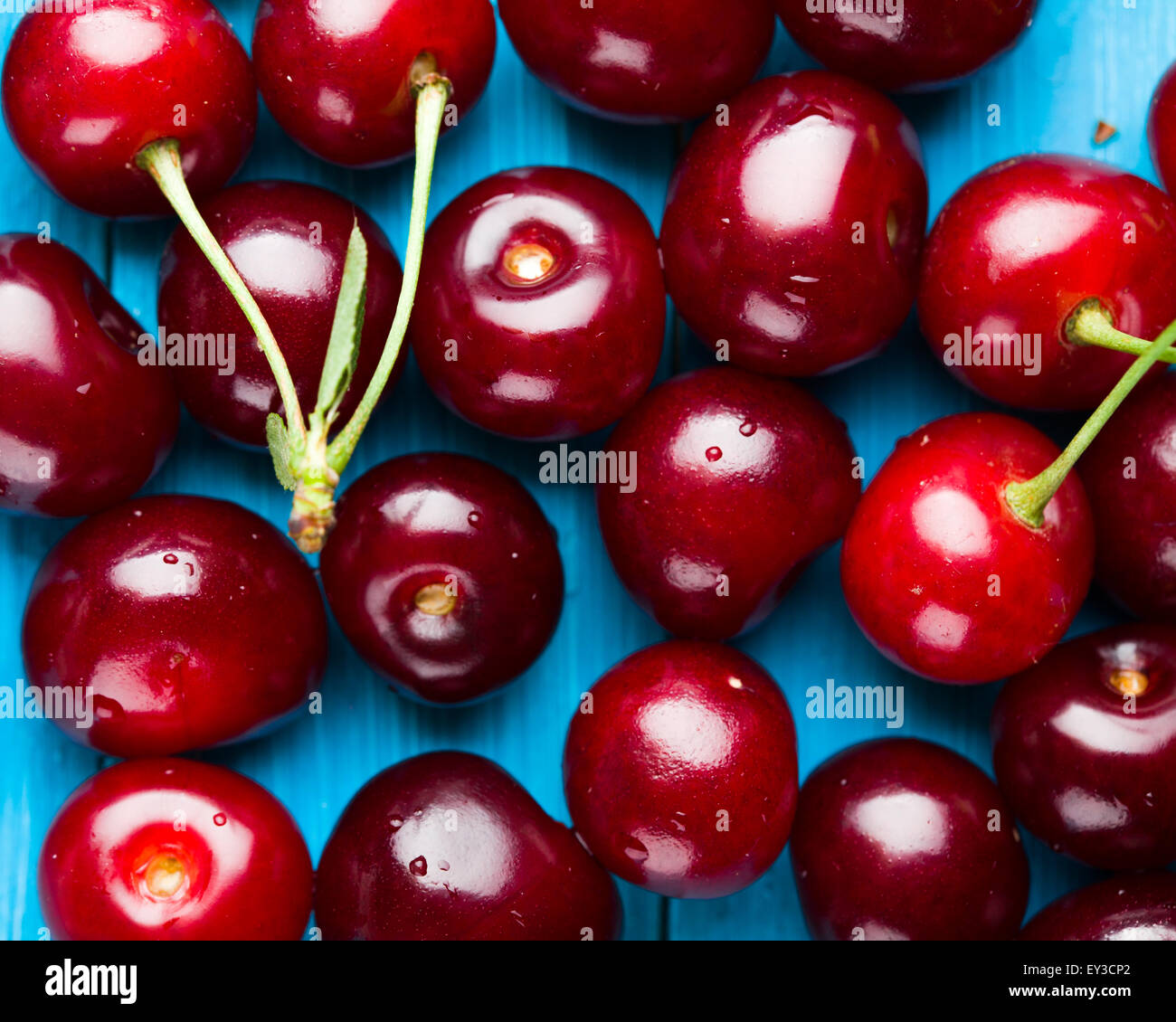 Full frame of red cherries hi-res stock photography and images - Alamy