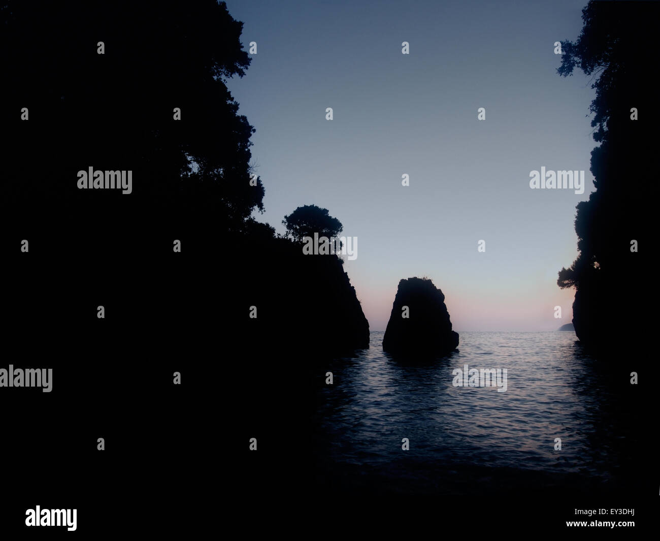 Beautiful cove, nightfall Stock Photo - Alamy