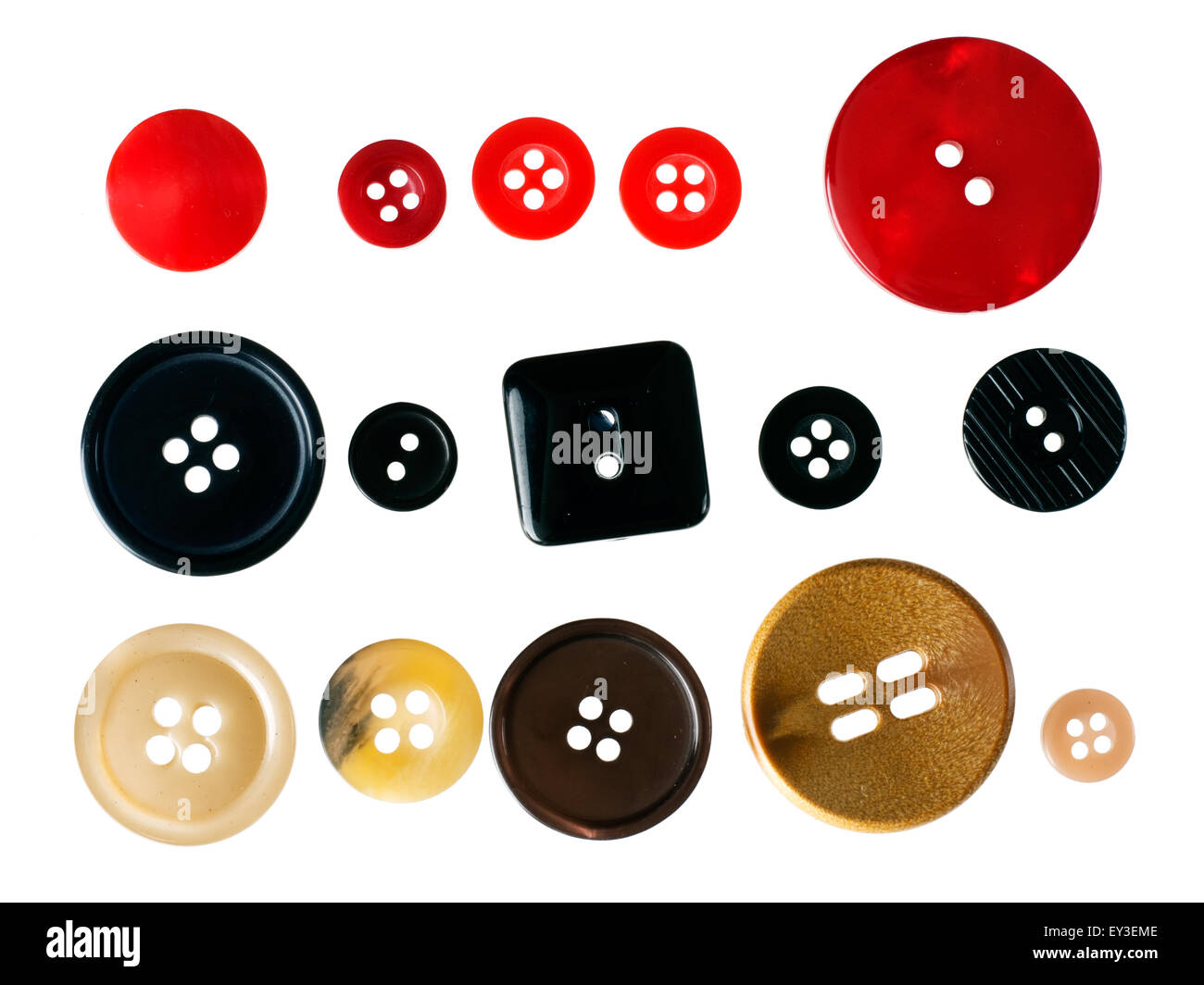 Dressmaking buttons isolated on white Stock Photo - Alamy