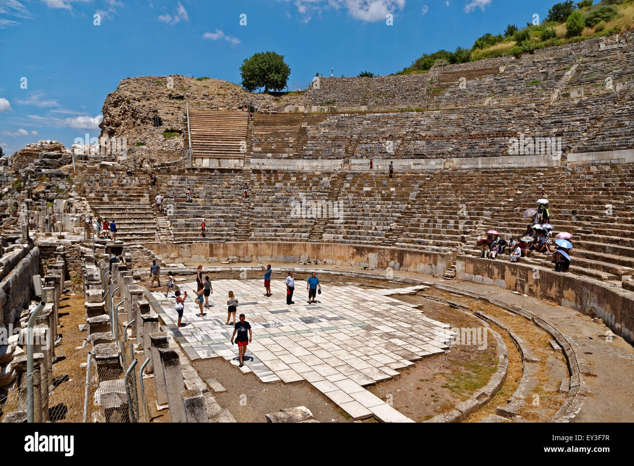 The large main Amphitheatre at the ancient Greek/Roman Empire town of ...