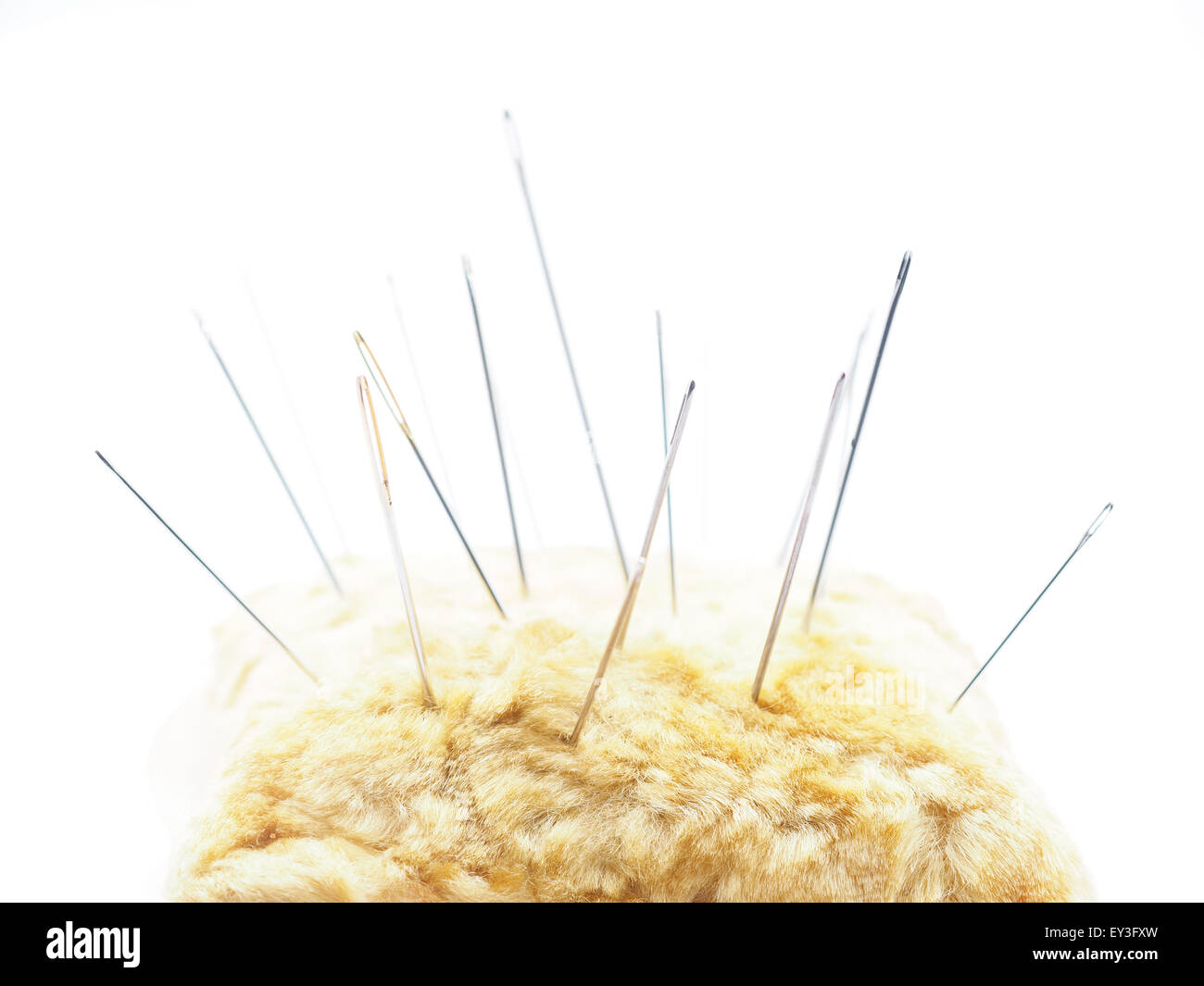 needle on a white background Stock Photo - Alamy