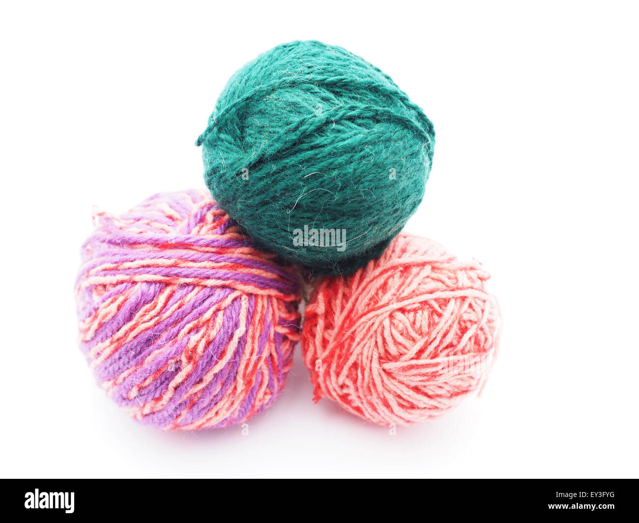 tangle with woolen threads on a white background Stock Photo - Alamy