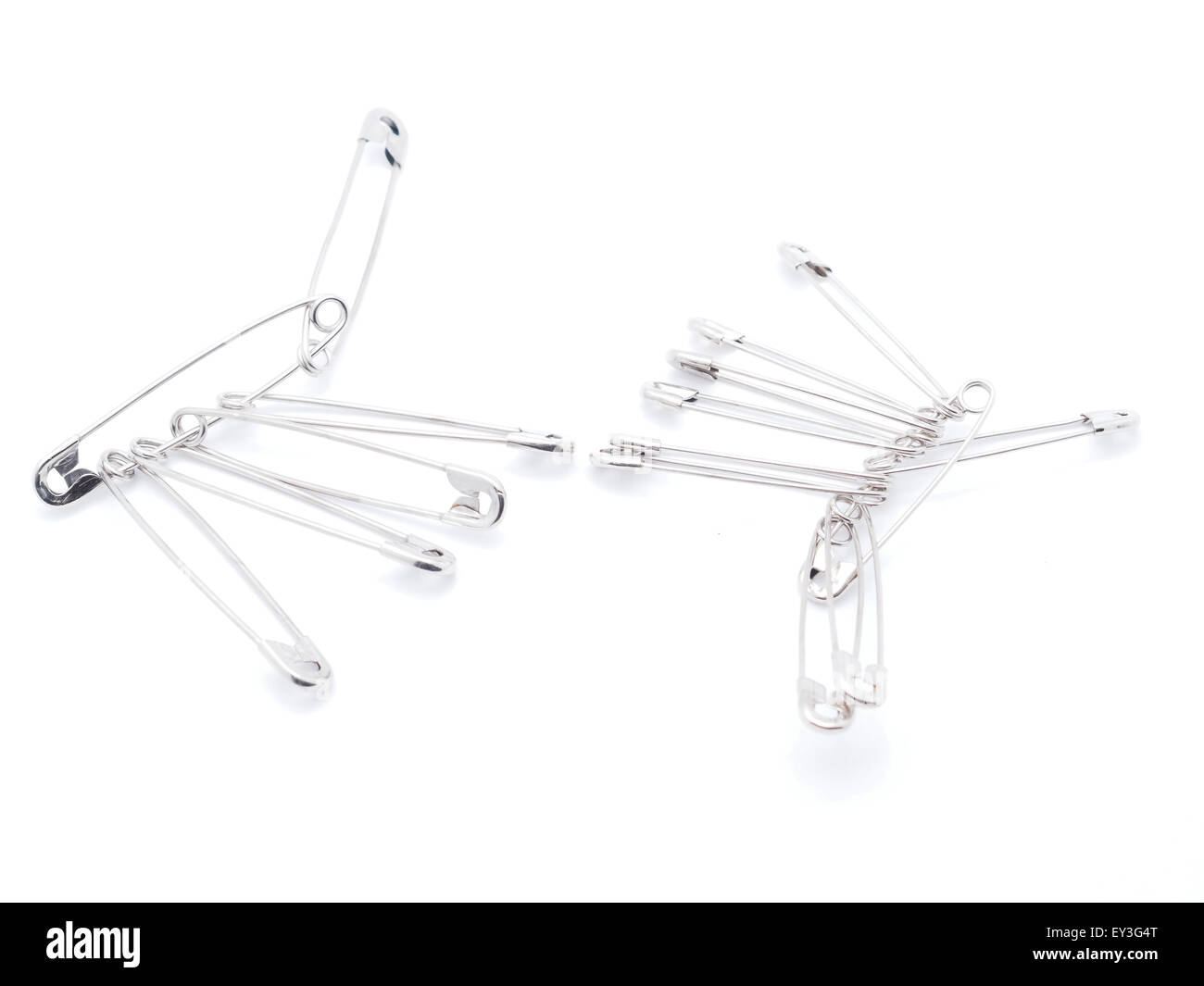 pins on a white background Stock Photo - Alamy