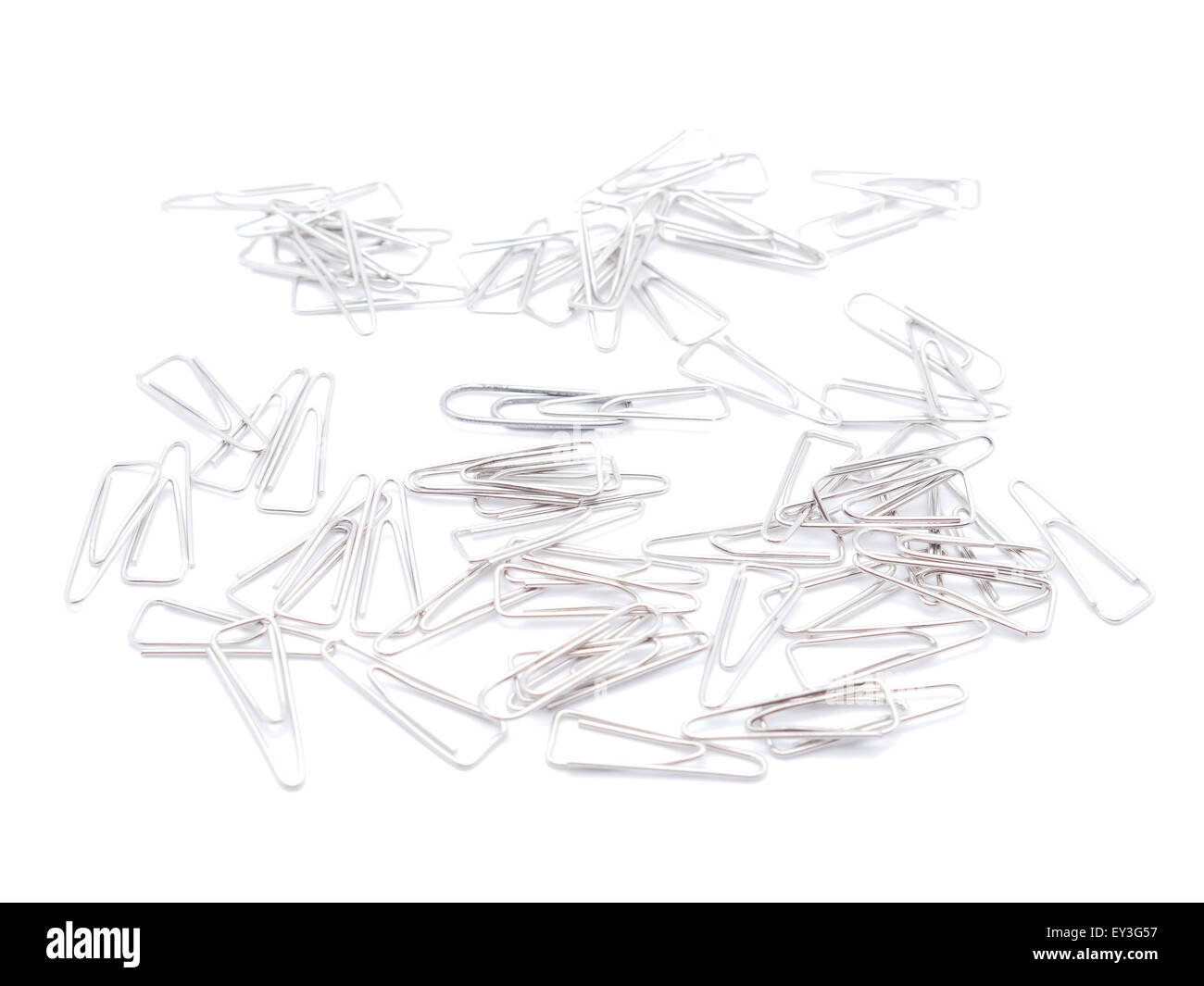 paper clips on a white background Stock Photo - Alamy