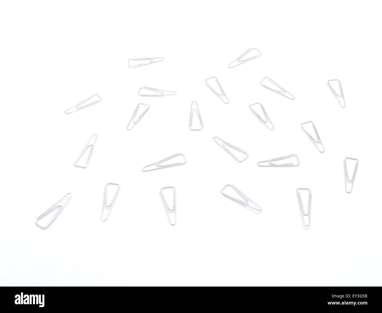 paper clips on a white background Stock Photo - Alamy