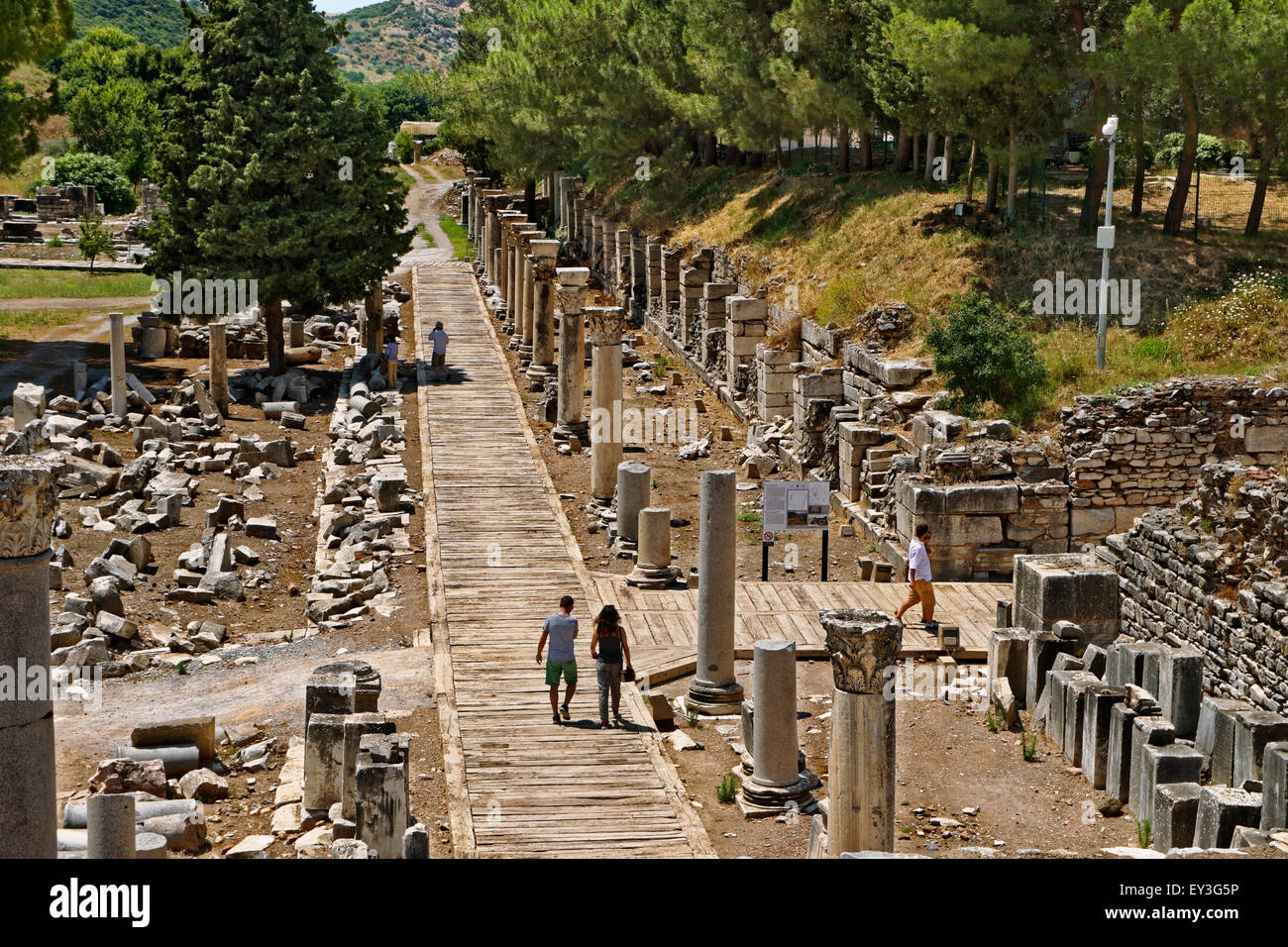 Part of the market square and Agora at Ephesus, the Greek and Roman ...