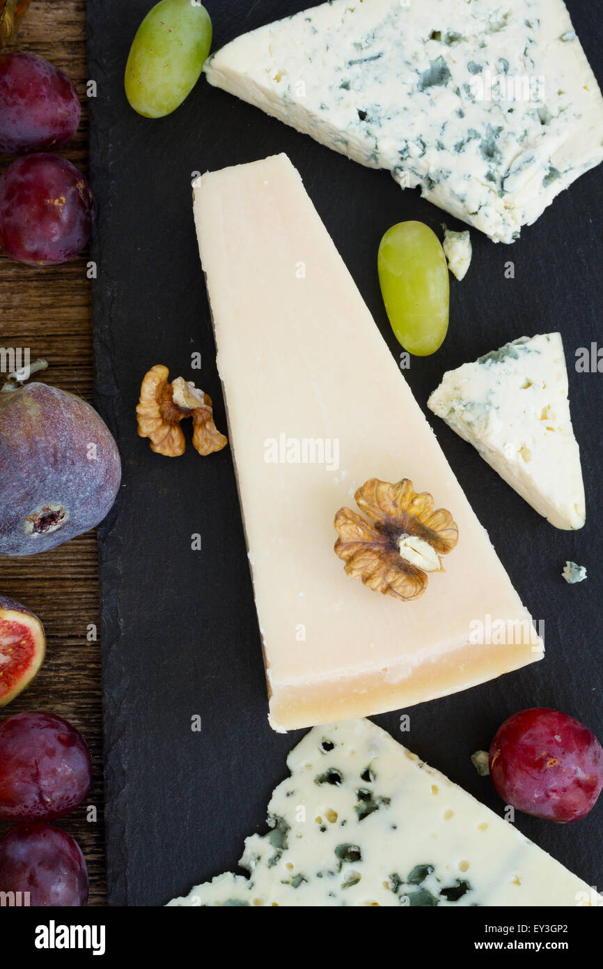 blue cheese and parmesan Stock Photo - Alamy