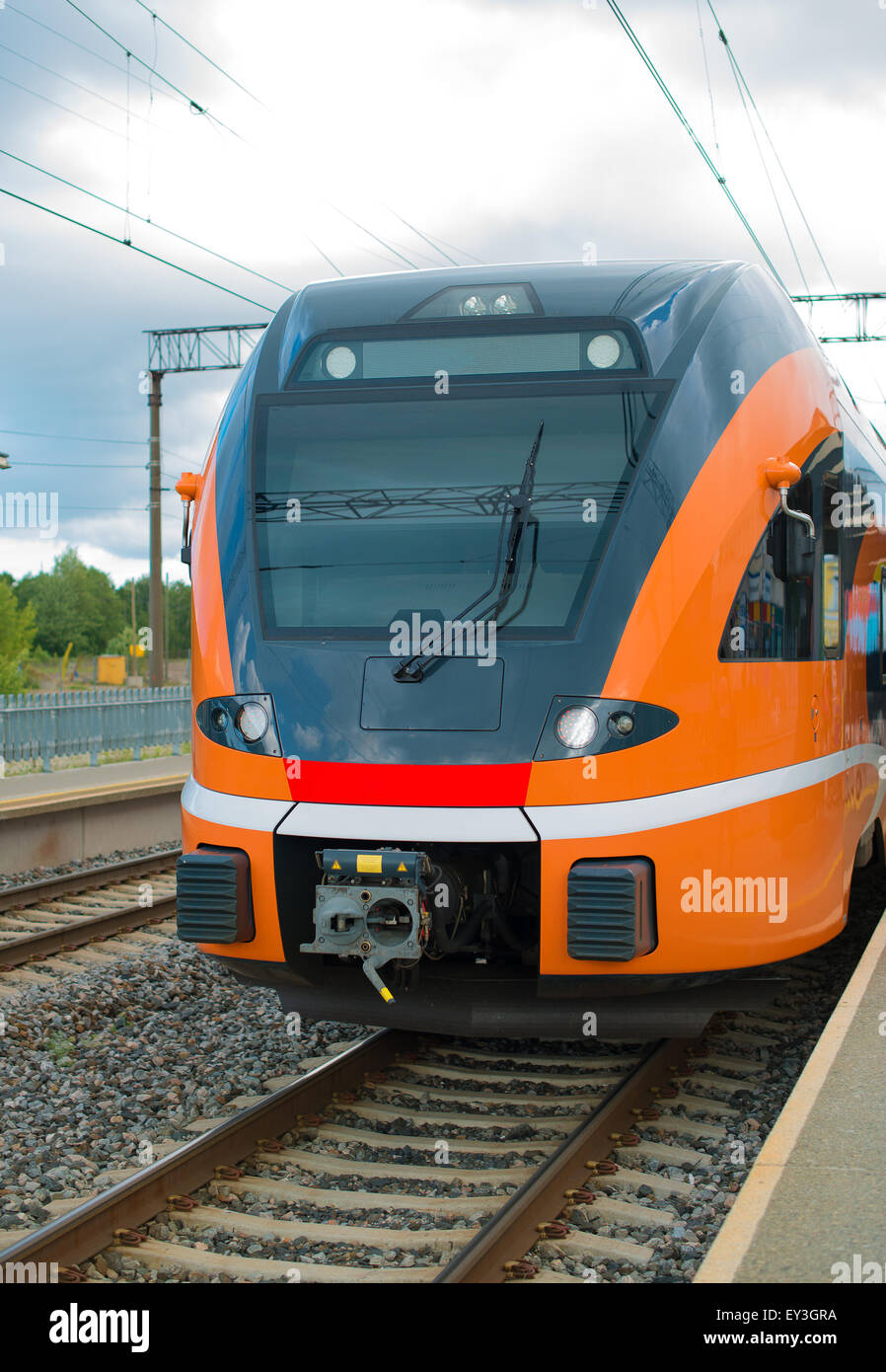 Modern train track hi-res stock photography and images - Alamy