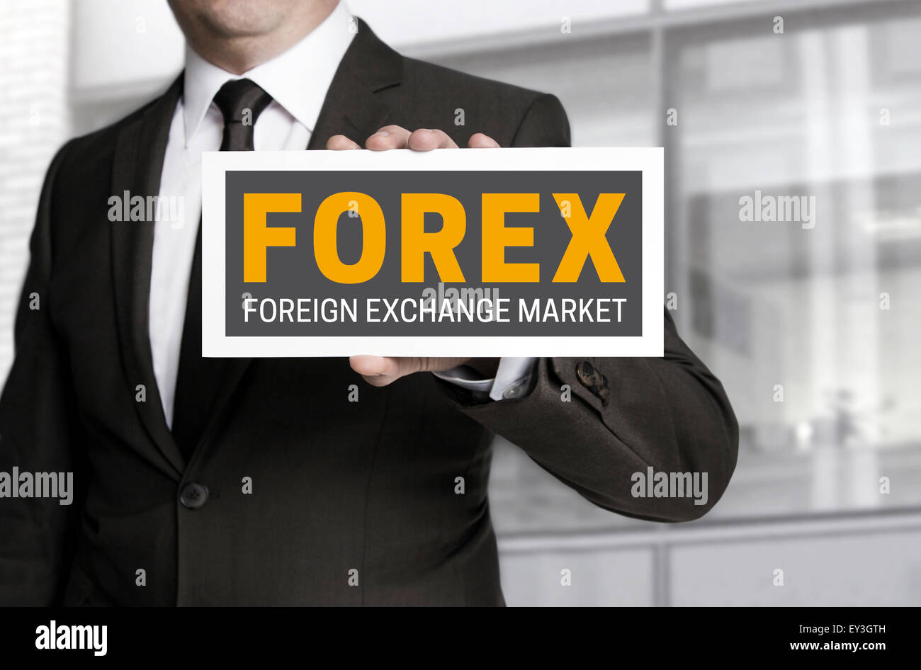 Forex sign is held by businessman background Stock Photo - Alamy
