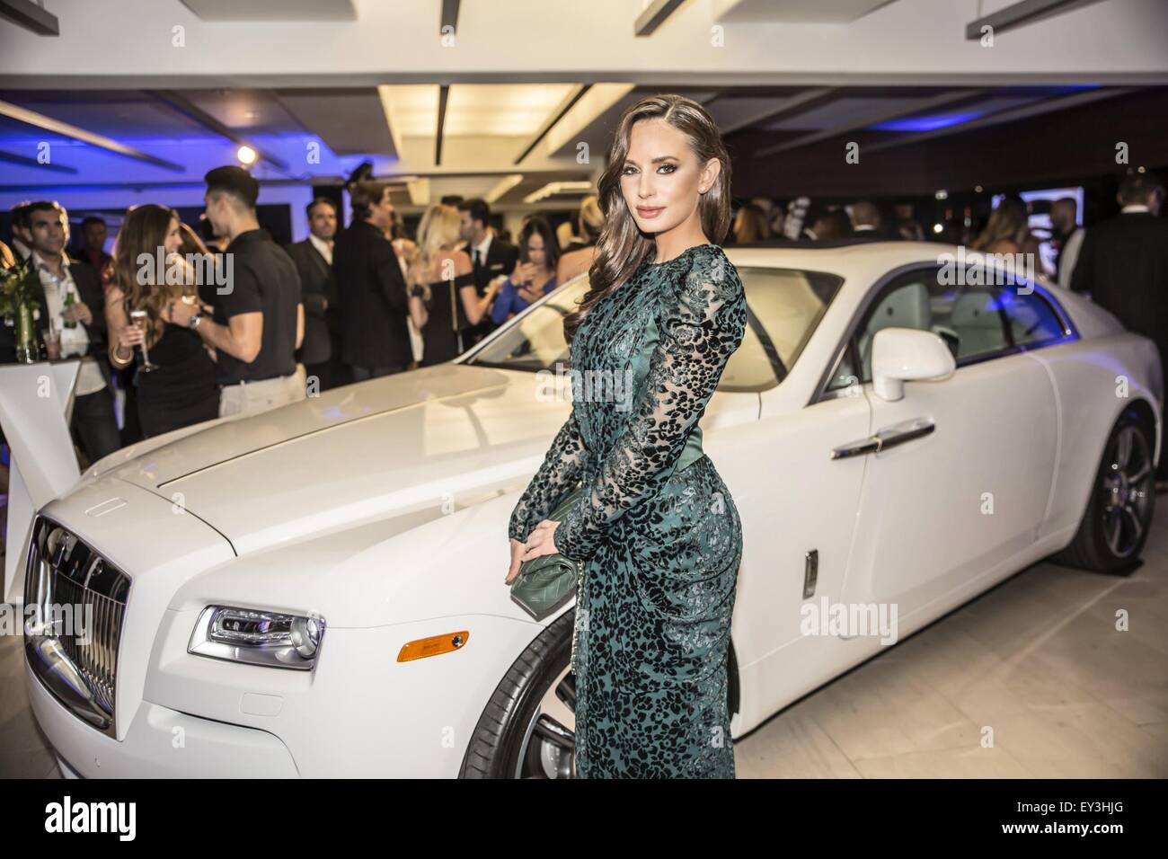 British model Rosie Roff at Karma International's Black & White Bentley ...