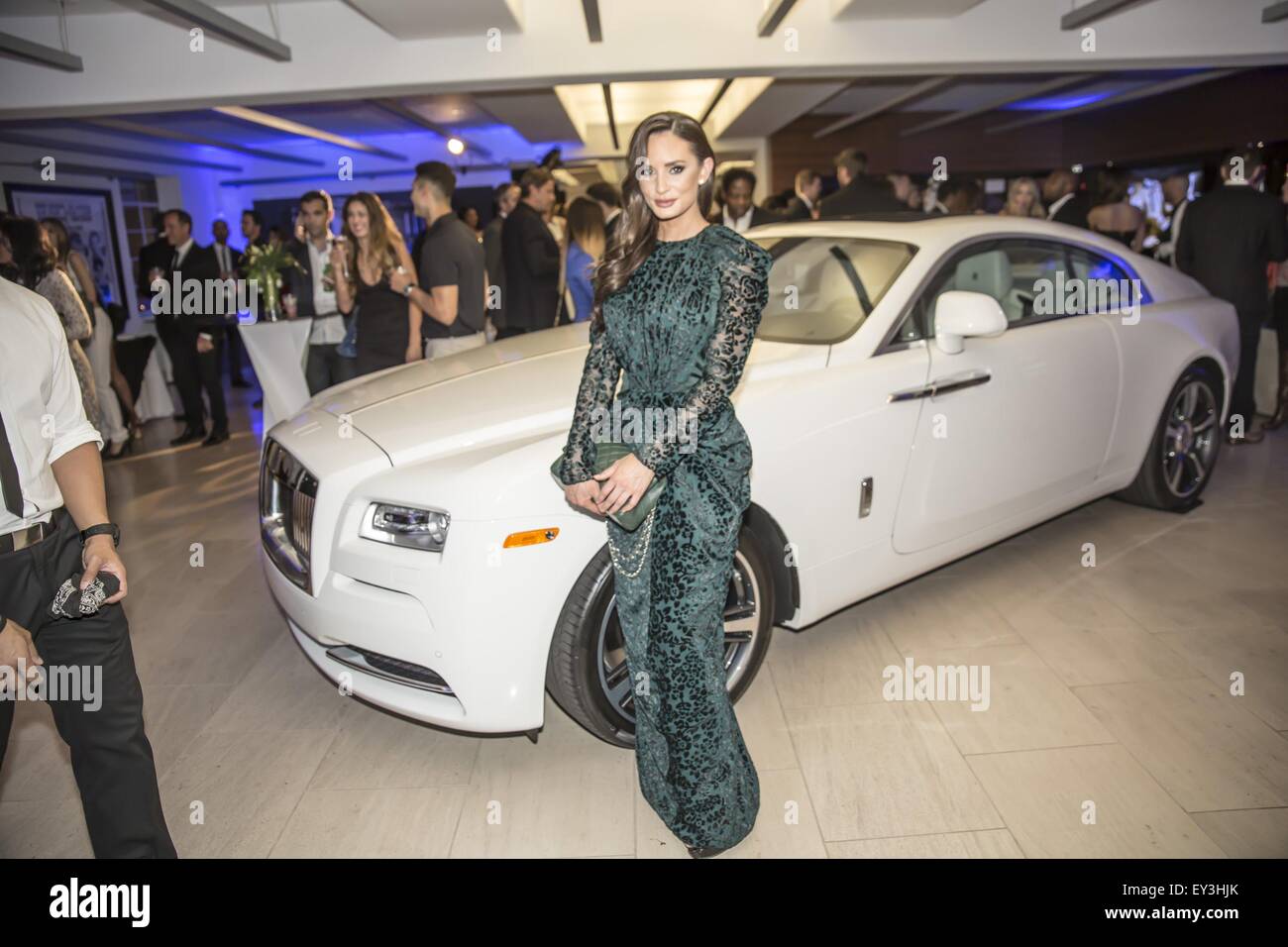 British model Rosie Roff at Karma International's Black & White Bentley ...