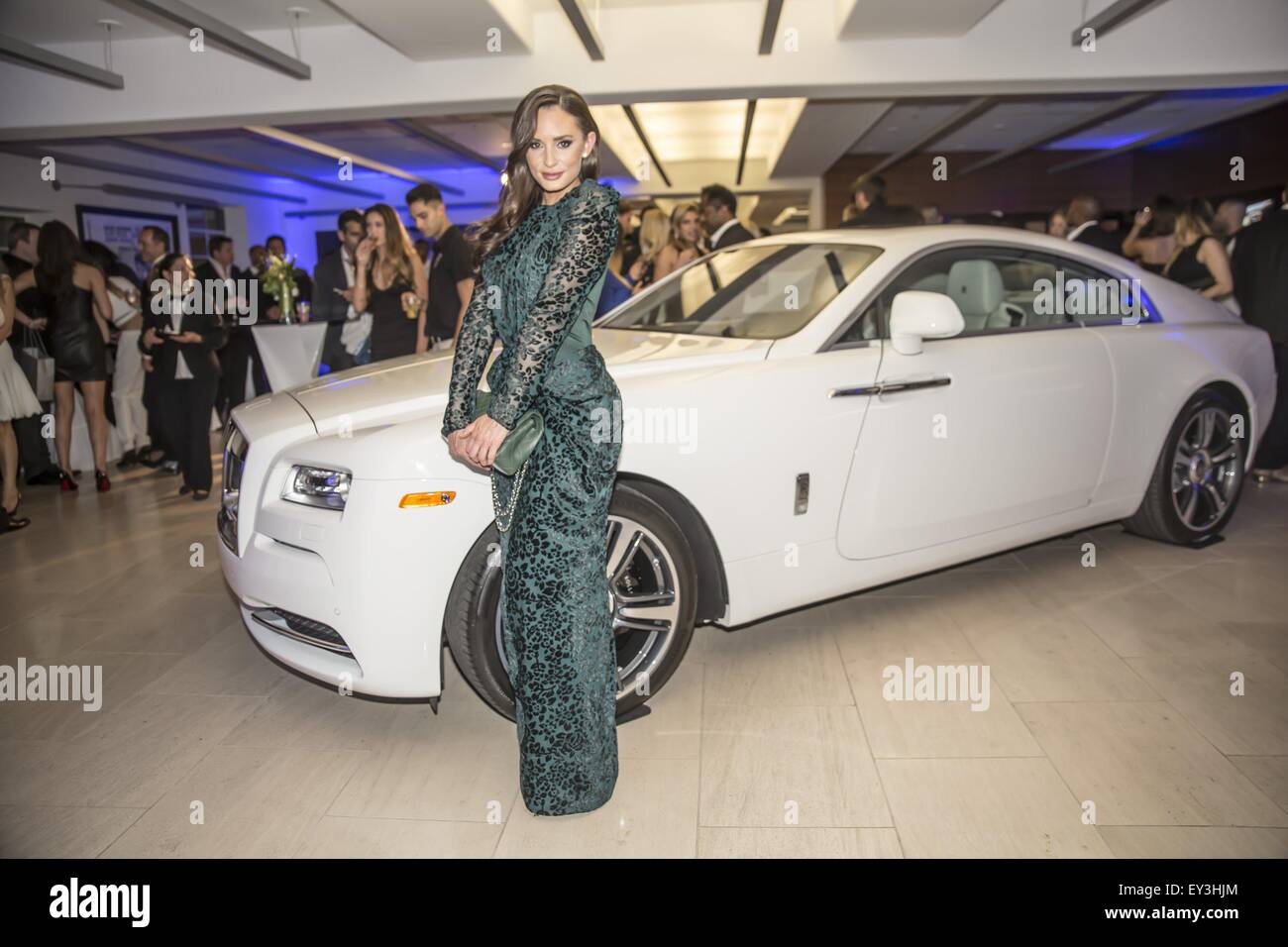 British model Rosie Roff at Karma International's Black & White Bentley ...