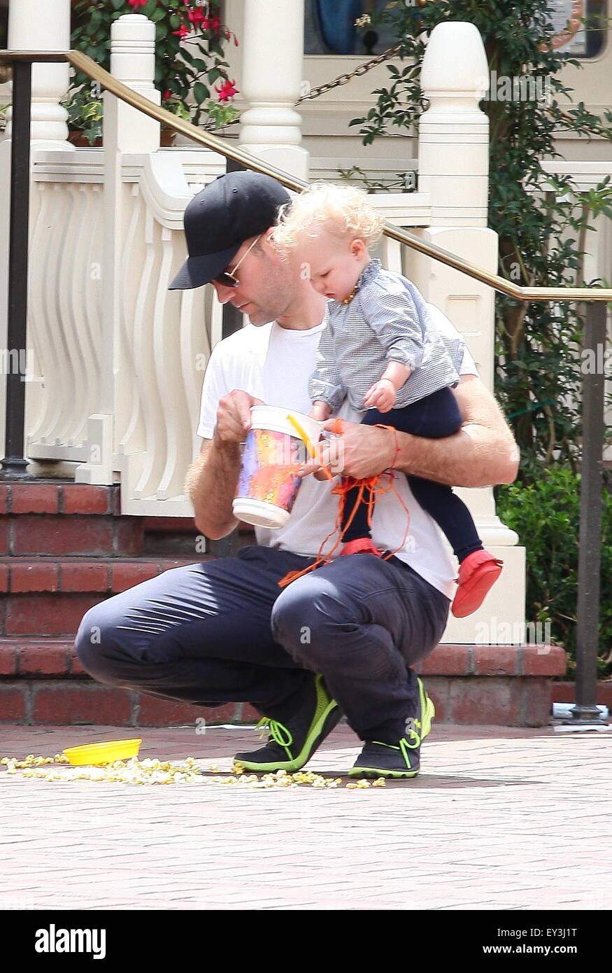 James Van Der Beek enjoys family time at Disneyland Featuring: James ...
