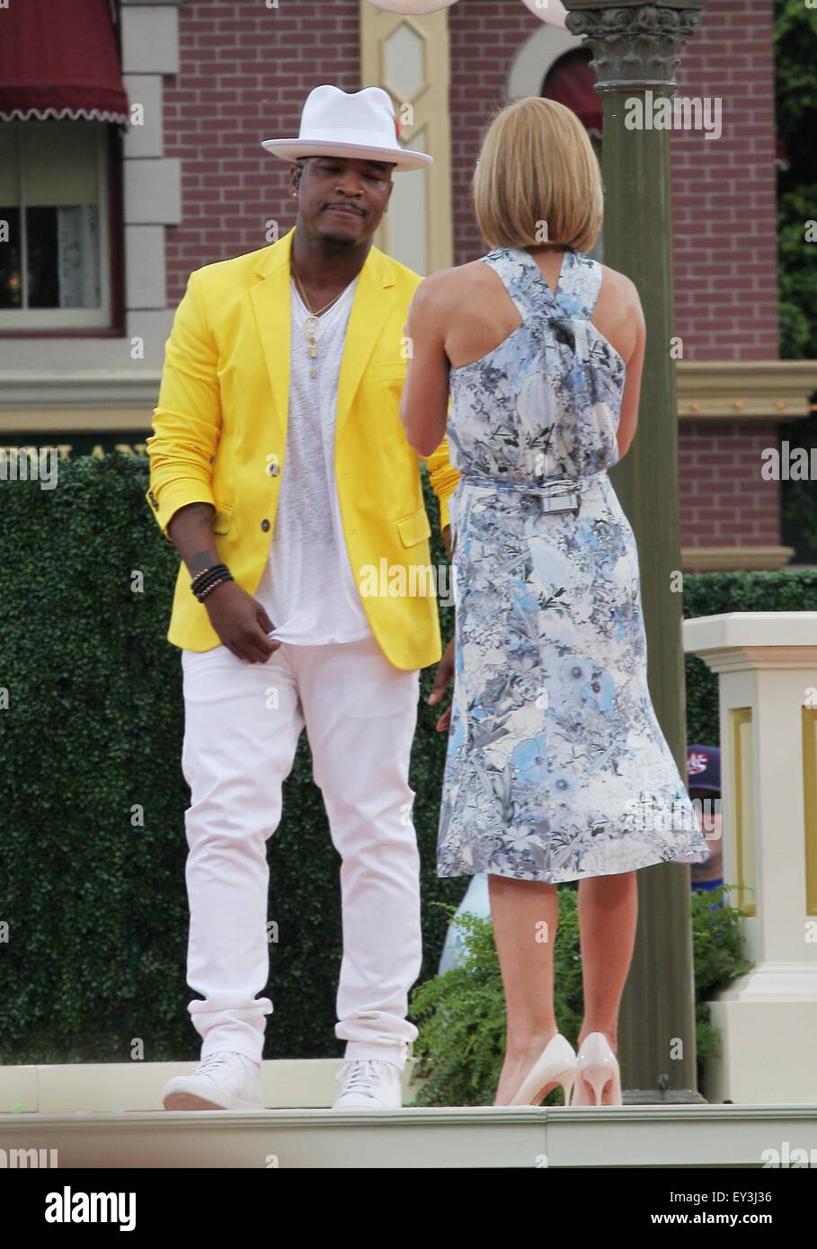 Singer Ne-Yo performs live on 'Live! with Kelly and Michael' Disneyland ...