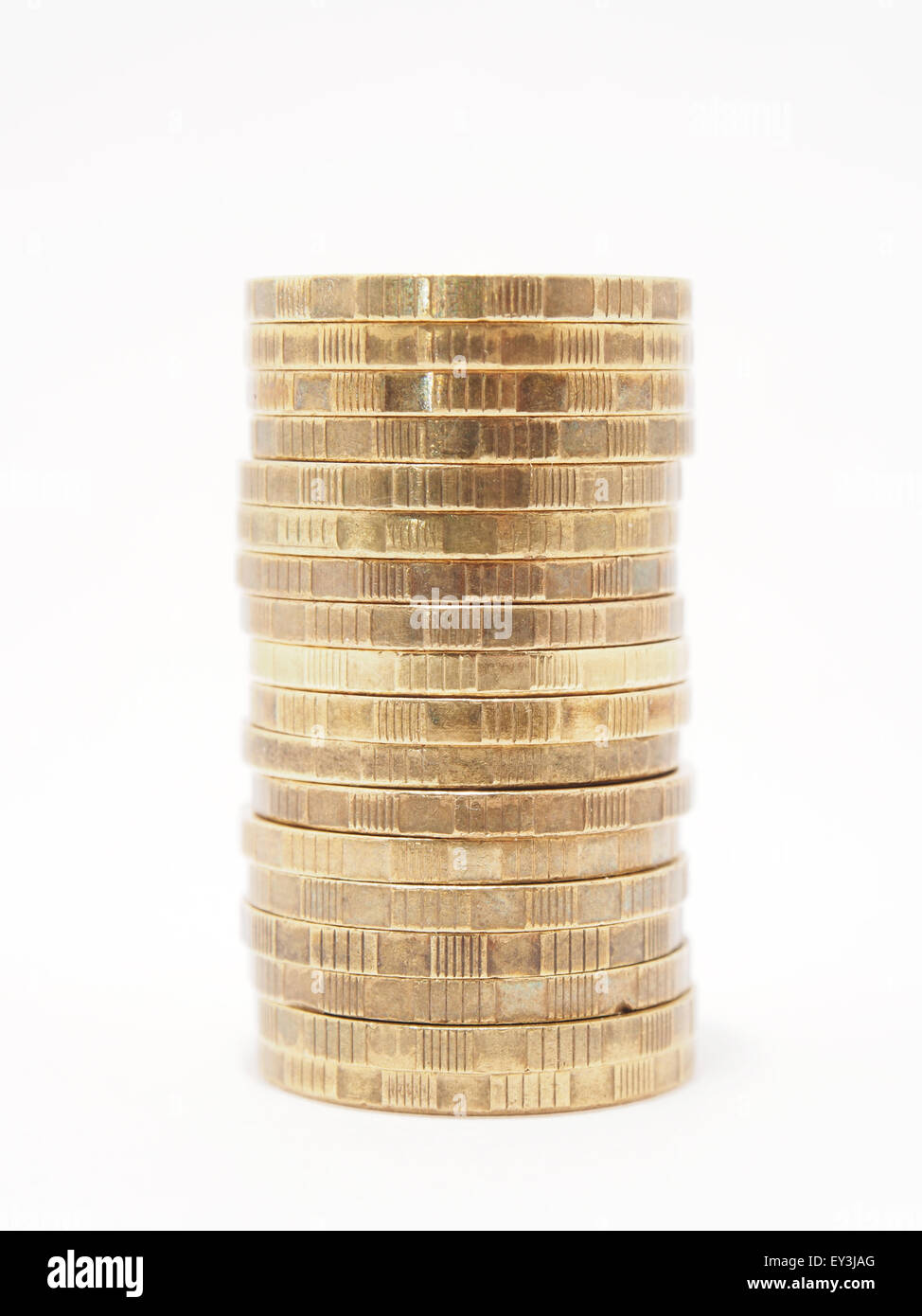 coins on white background Stock Photo - Alamy