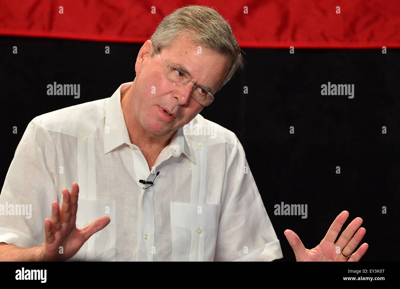 Jeb Bush attends reception hosted by Right To Rise PAC Featuring: Jeb ...
